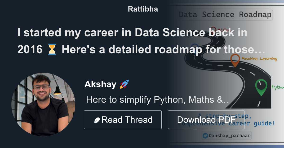 I started my career in Data Science back in 2016 ⏳ Here's a detailed ...