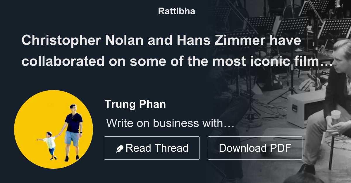 Christopher Nolan and Hans Zimmer have collaborated on some of the most iconic film soundtracks ...