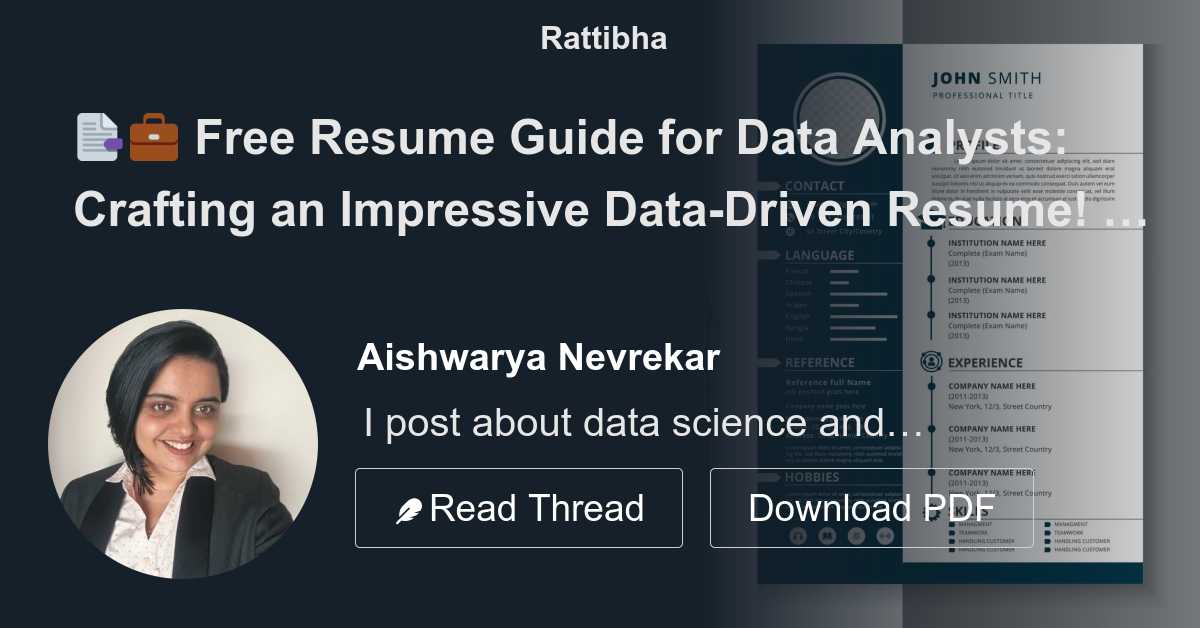 📑💼 Free Resume Guide for Data Analysts: Crafting an Impressive Data ...