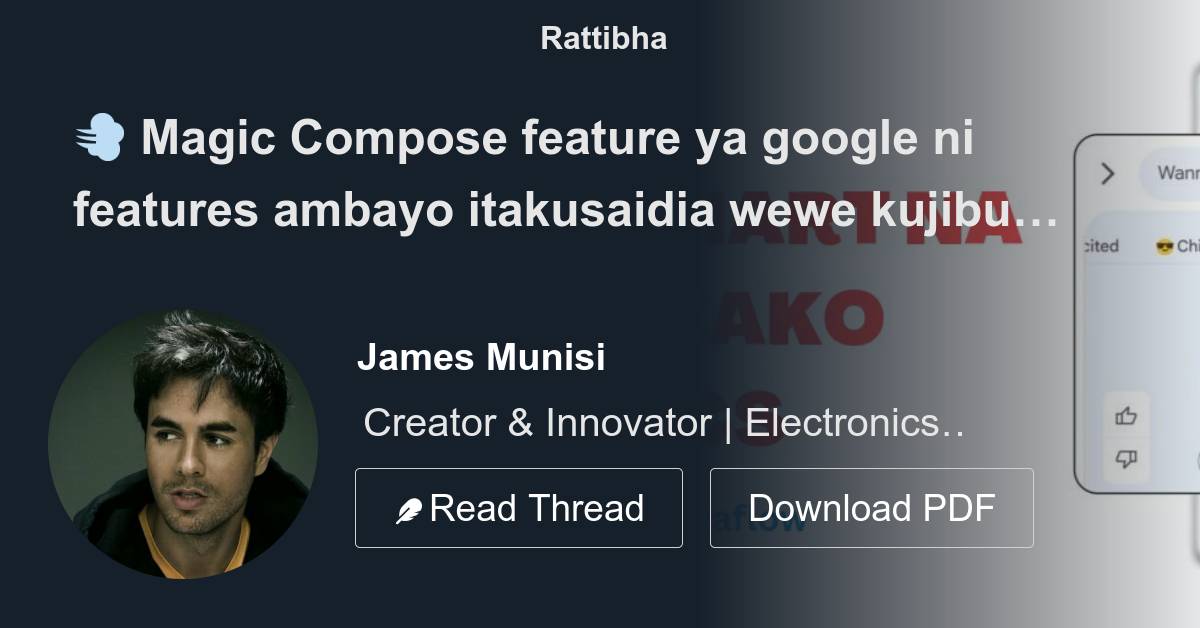 💨 Magic Compose feature ya google ni features ambayo itakusaidia wewe ...