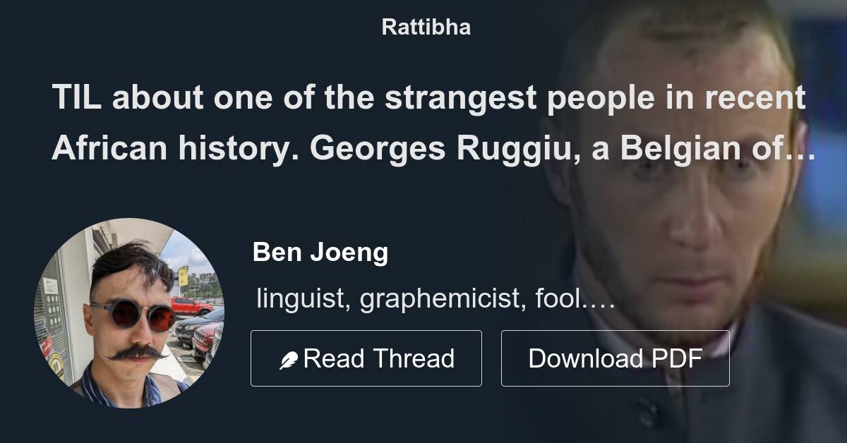 TIL about one of the strangest people in recent African history ...