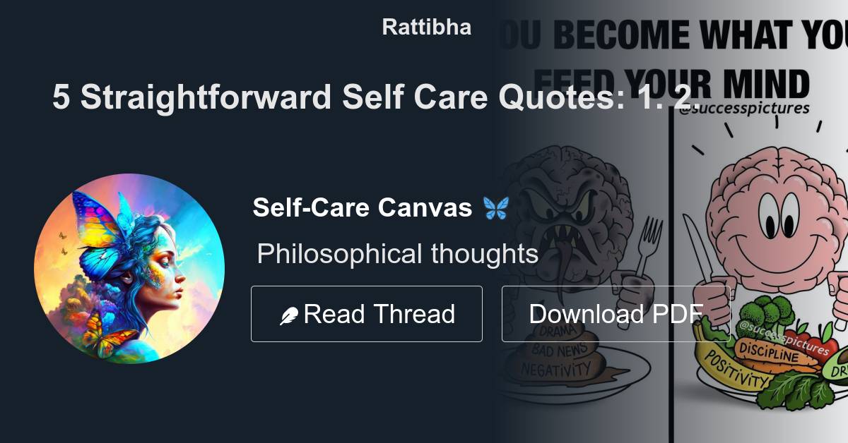 5 Straightforward Self Care Quotes: 1. - المسلسل من Self-Care Canvas 🦋 ...