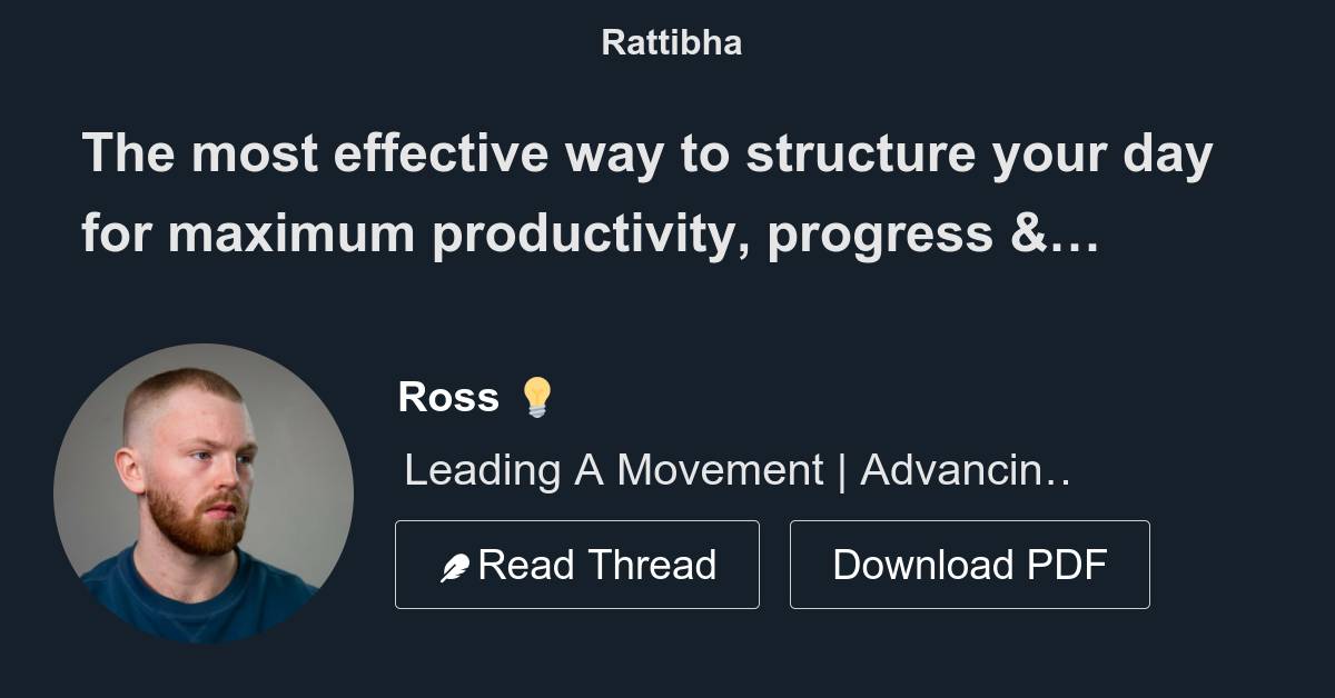 The most effective way to structure your day for maximum productivity ...