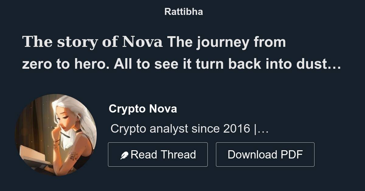 𝐓𝐡𝐞 𝐬𝐭𝐨𝐫𝐲 𝐨𝐟 𝐍𝐨𝐯𝐚 The journey from zero to hero. All to see it turn back into dust by ...