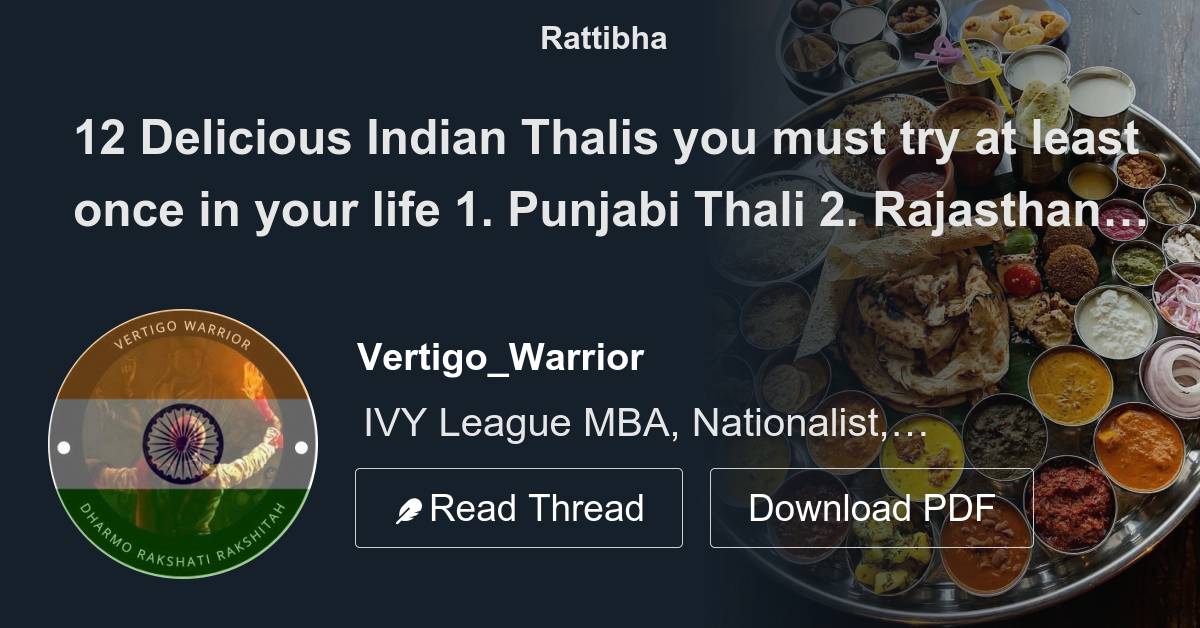 12 Delicious Indian Thalis you must try at least once in your life 1 ...