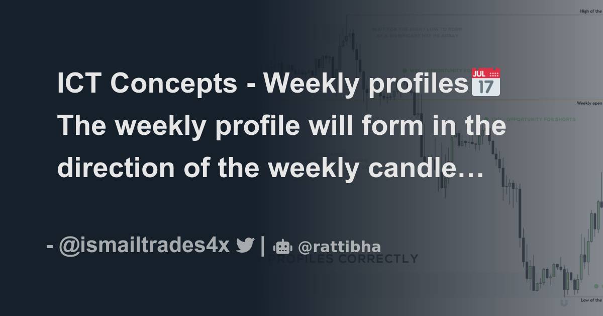 ICT Concepts - Weekly profiles📅 The weekly profile will form in the ...