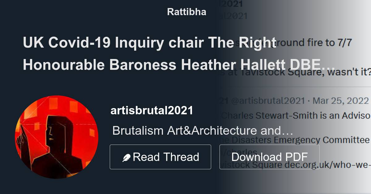 UK Covid-19 Inquiry chair The Right Honourable Baroness Heather Hallett DBE - المسلسل من ...