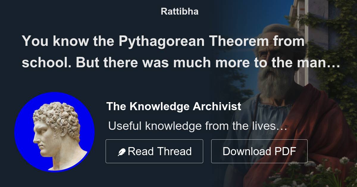 You know the Pythagorean Theorem from school. But there was much more ...