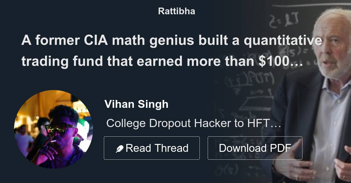 A former CIA math genius built a quantitative trading fund that earned ...