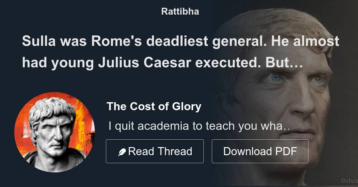 Sulla was Rome's deadliest general. He almost had young Julius Caesar ...