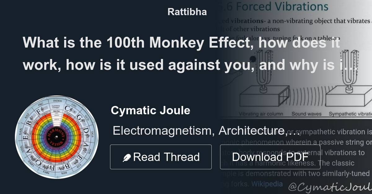 What is the 100th Monkey Effect, how does it work, how is it used ...