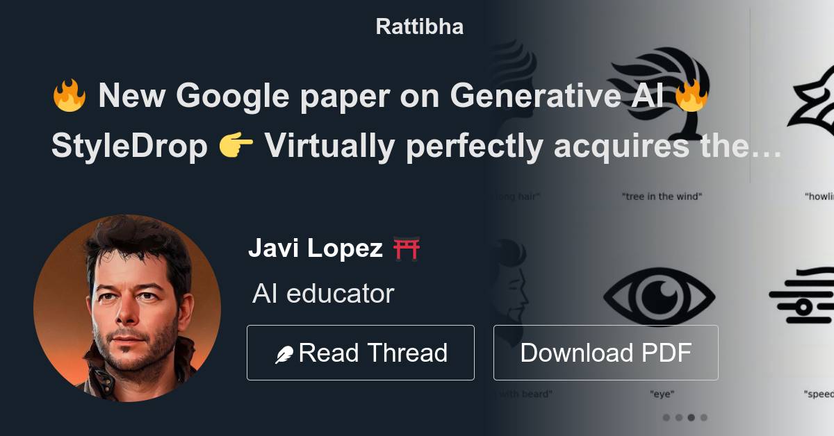 🔥 New Google paper on Generative AI 🔥 StyleDrop 👉 Virtually perfectly acquires the style of any ...