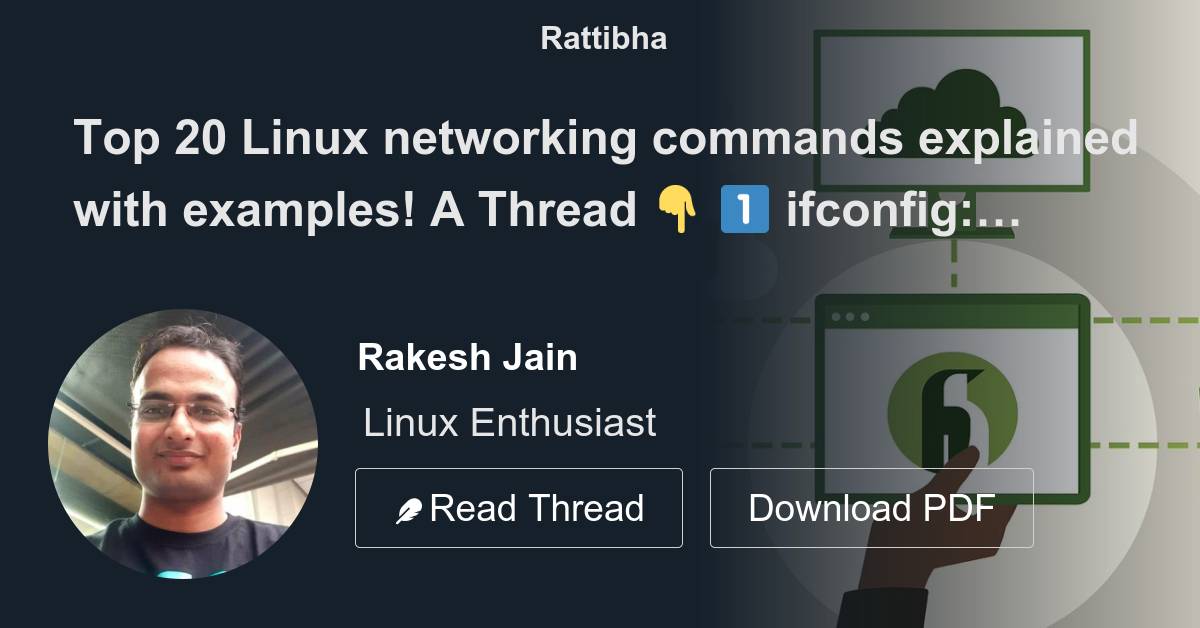 Top 20 Linux Networking Commands Explained With Examples A Thread ๐ 6814