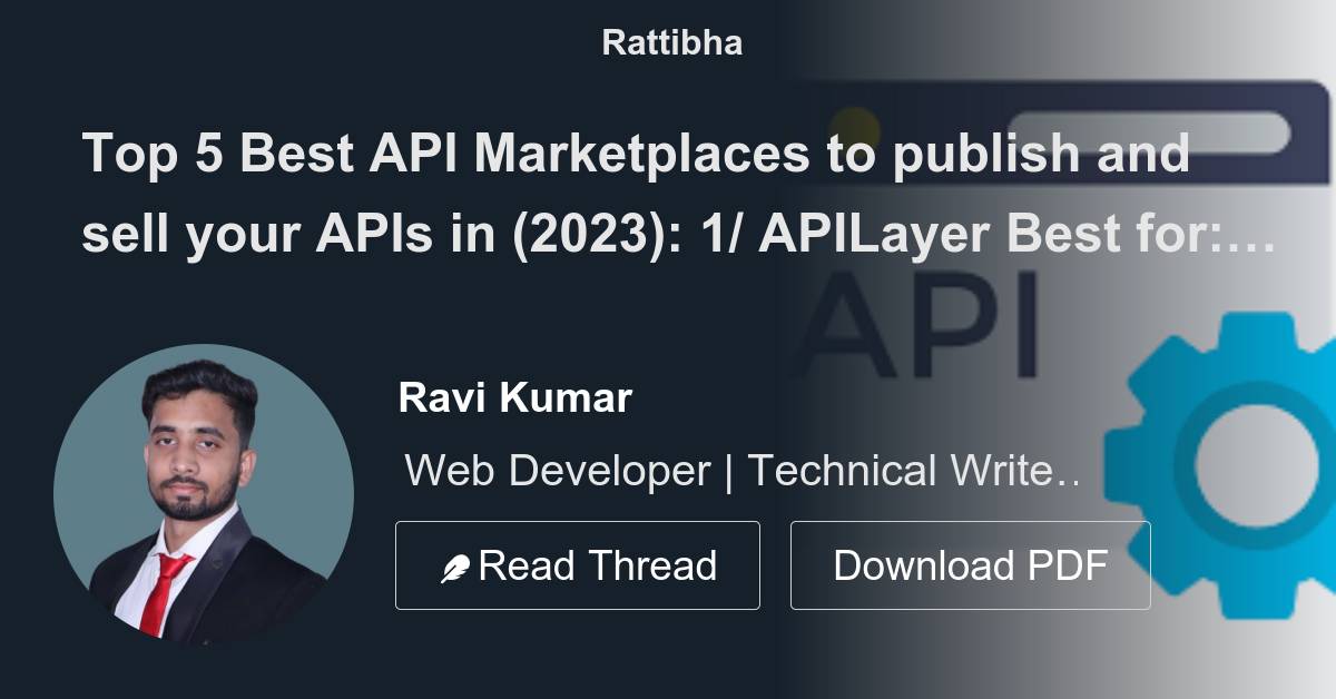 Top 5 Best API Marketplaces to publish and sell your APIs in (2023 ...