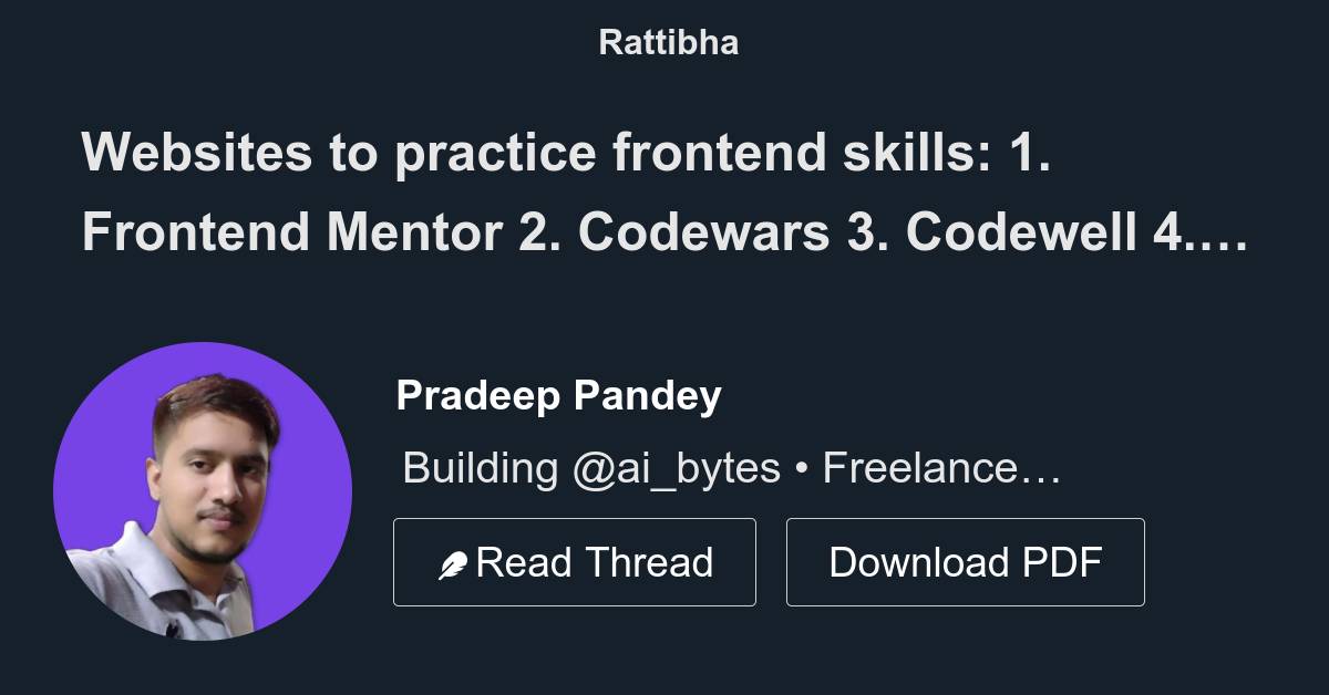 Websites To Practice Frontend Skills 1 Frontend Mentor Ki4zjz4zlf 2 Codewars