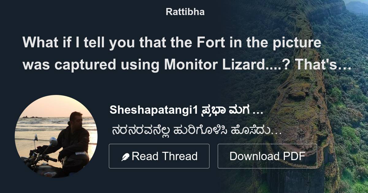 What if I tell you that the Fort in the picture was captured using ...