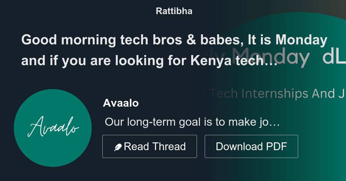 Good morning tech bros & babes, It is Monday and if you are looking for ...