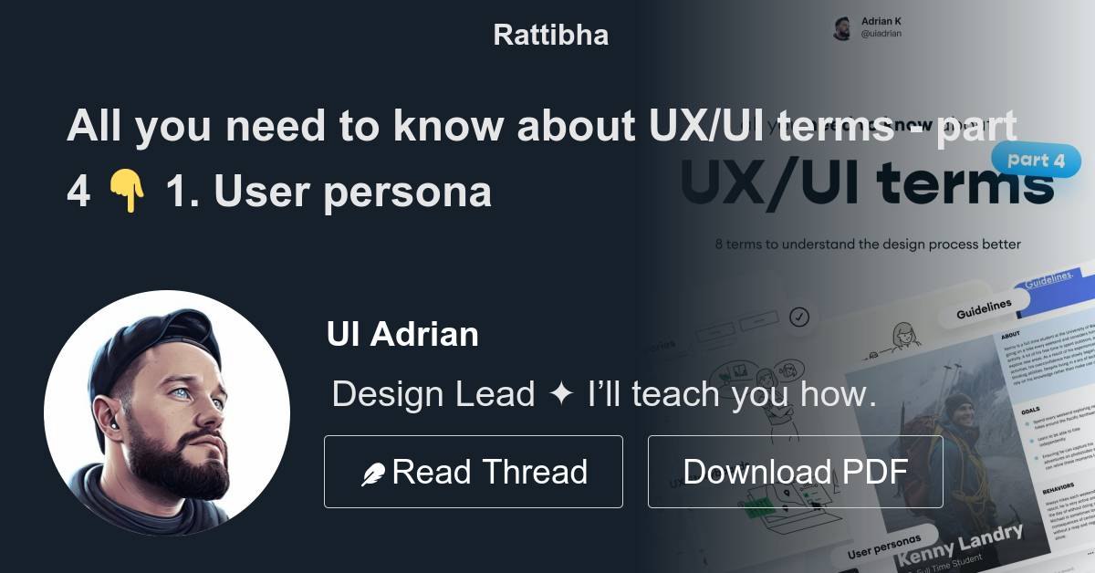 All you need to know about UX/UI terms - part 4 👇 - Thread from UI ...