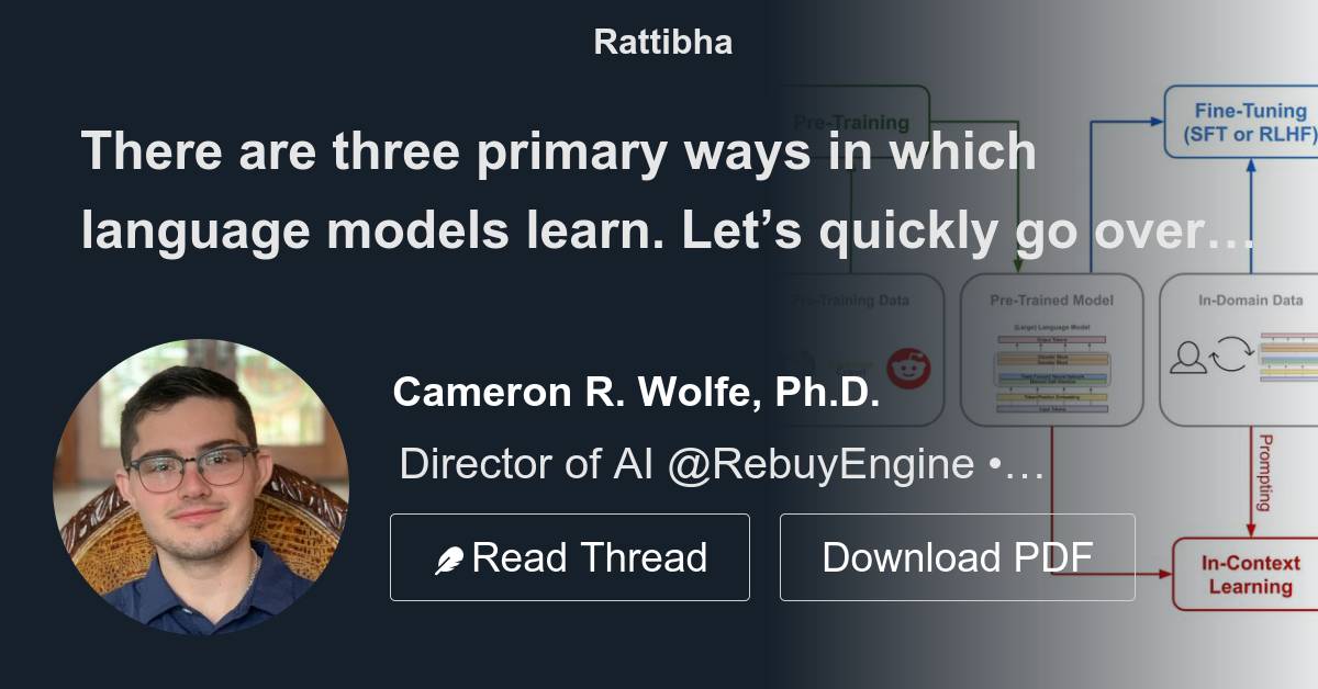 There are three primary ways in which language models learn. Let’s ...