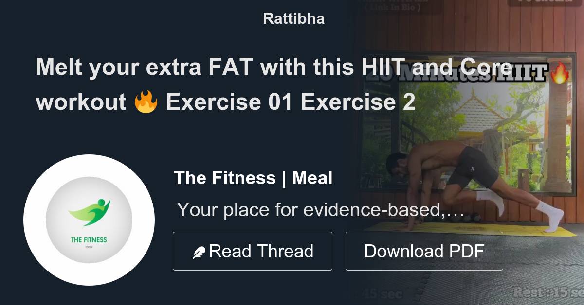 Melt your extra FAT with this HIIT and Core workout 🔥 Exercise 01 ...