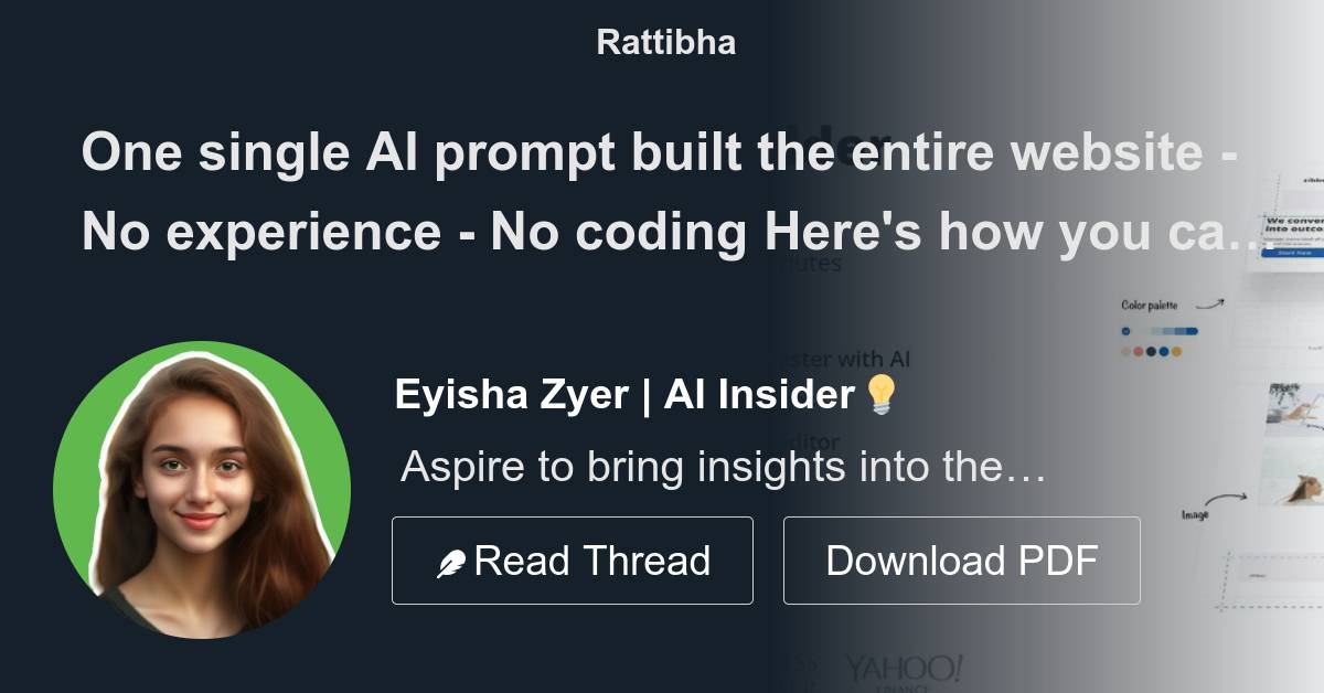 One single AI prompt built the entire website - No experience - No coding Here's how you can ...
