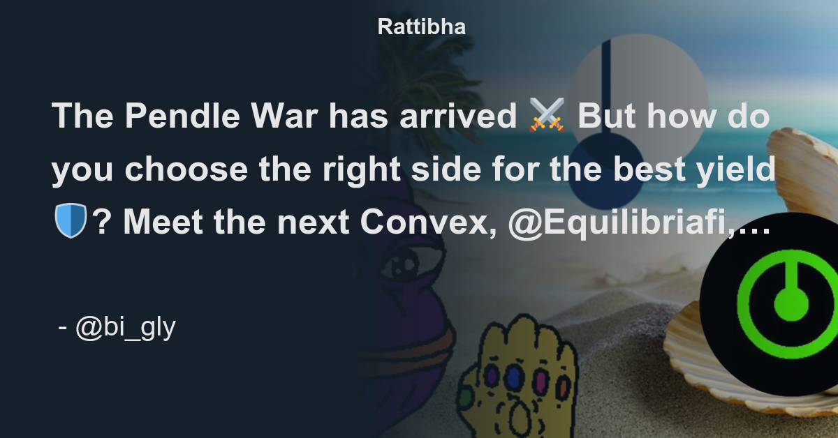 The Pendle War has arrived ⚔️ But how do you choose the right side for the best yield 🛡️? Meet ...