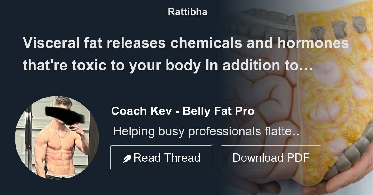 Visceral fat releases chemicals and hormones that're toxic to your body ...