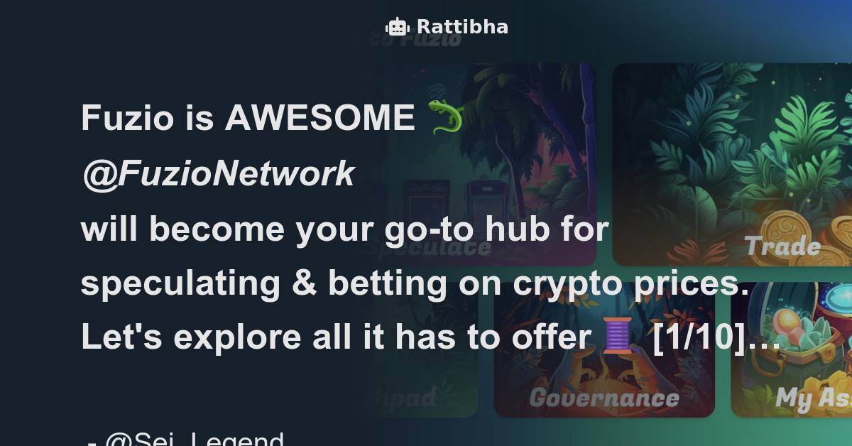 Fuzio is AWESOME 🦎 @FuzioNetwork will become your go-to hub for ...