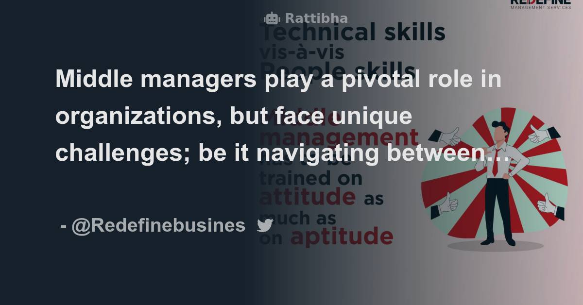 Middle managers play a pivotal role in organizations, but face unique ...