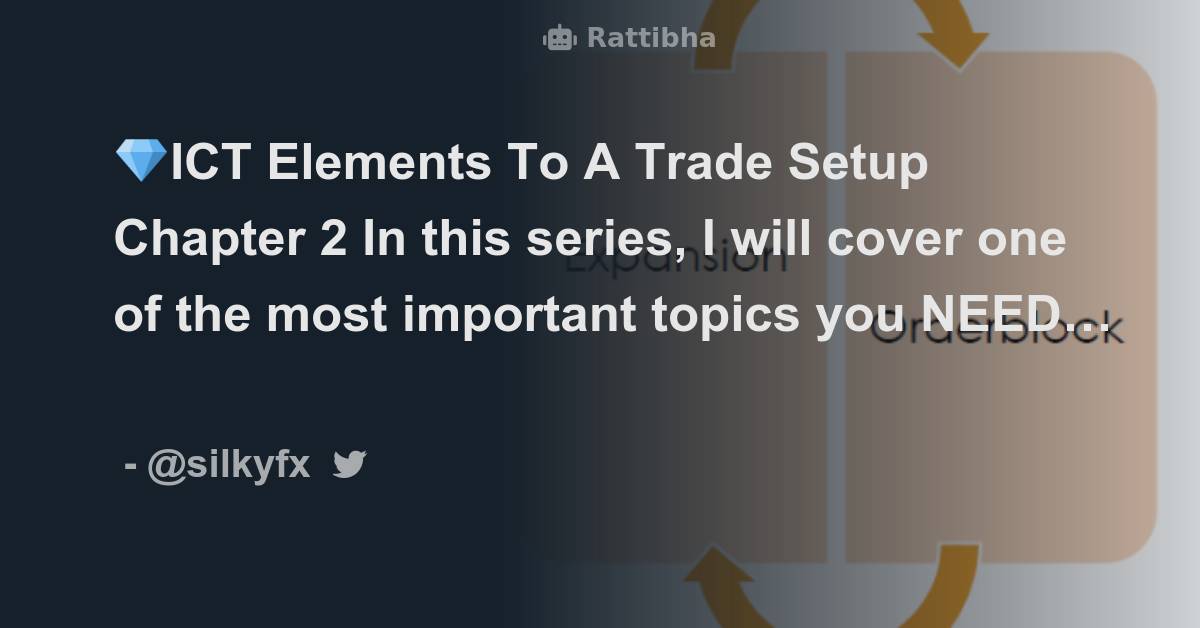 💎ICT Elements To A Trade Setup Chapter 2 In this series, I will cover ...