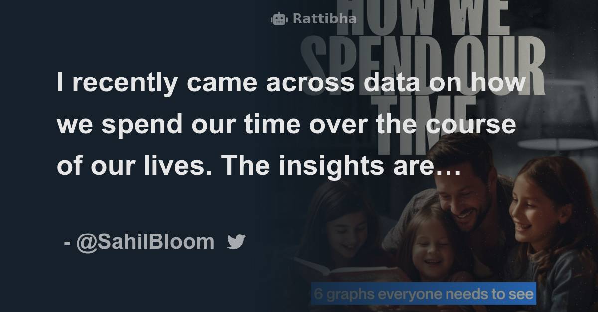 I recently came across data on how we spend our time over the course of ...