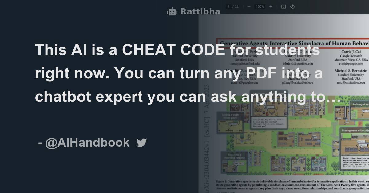 This AI is a CHEAT CODE for students right now. You can turn any PDF into a chatbot expert you ...