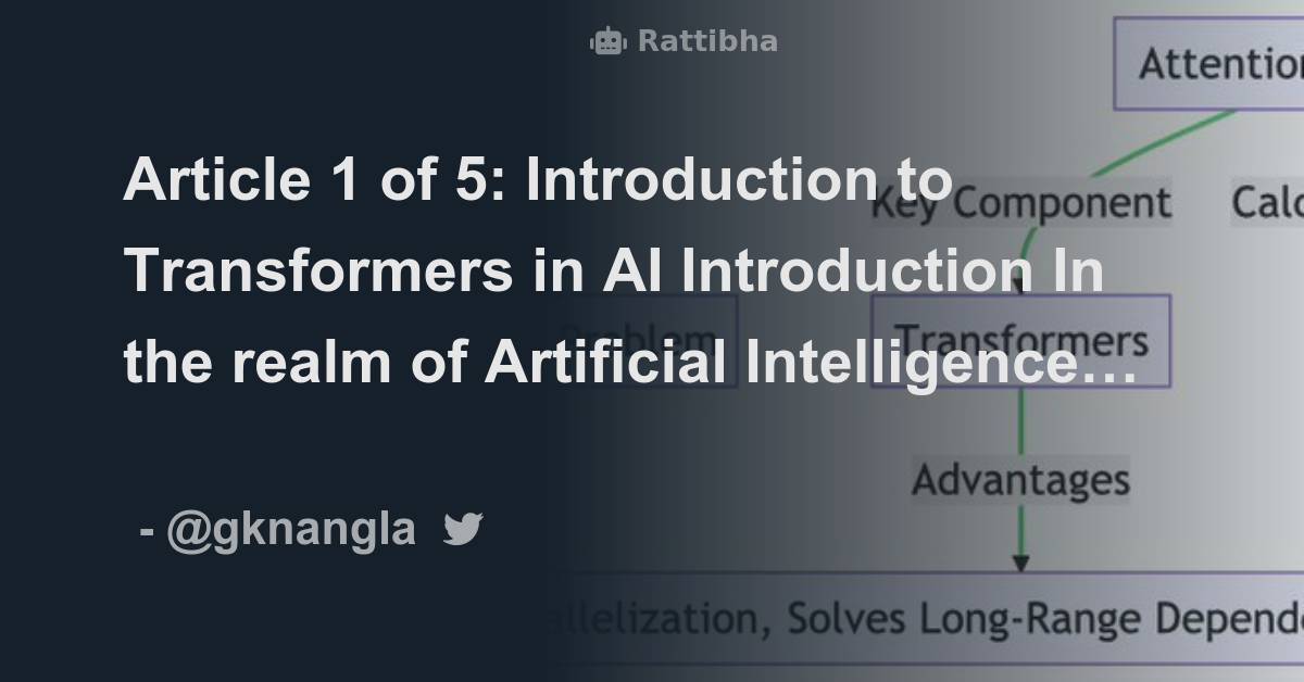 Article 1 of 5: Introduction to Transformers in AI Introduction In the ...