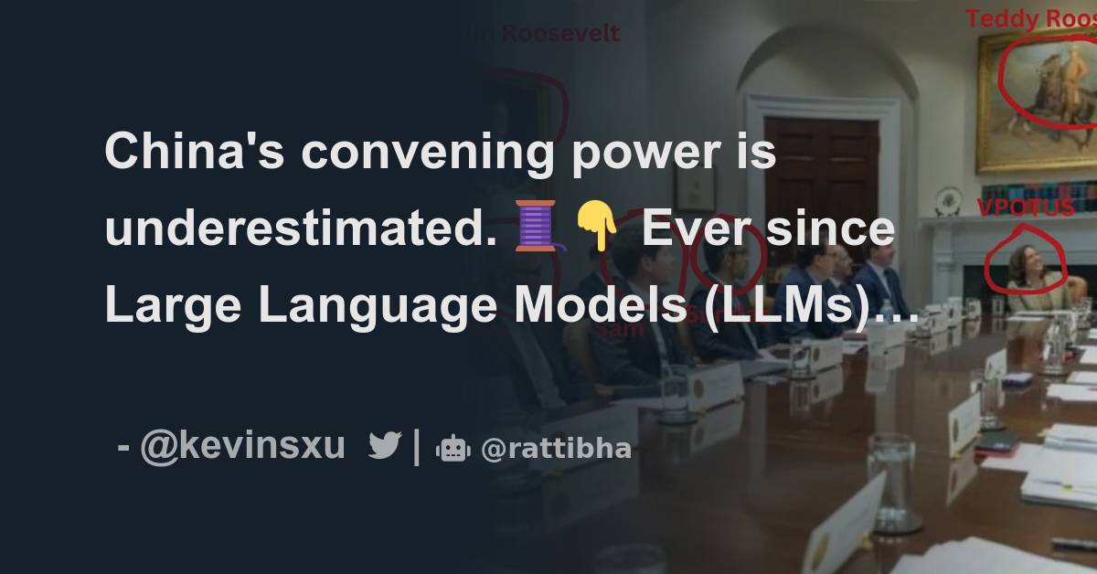 China's convening power is underestimated. 🧵👇 - Thread from Kevin Xu ...