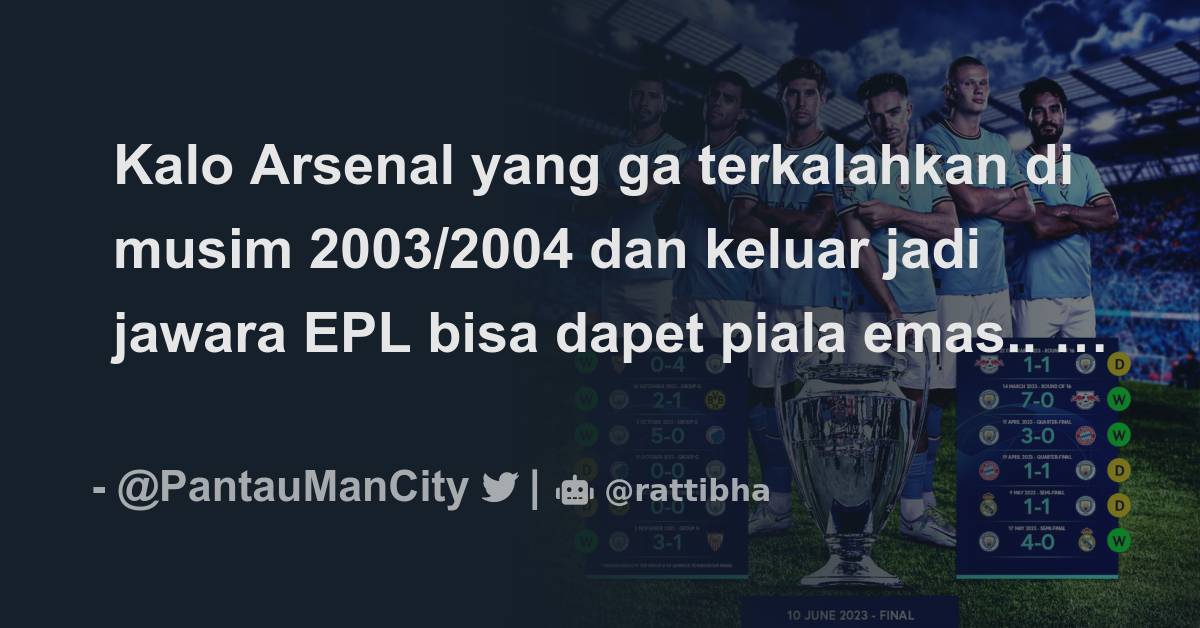 Kalo Arsenal yang ga terkalahkan di musim 2003/2004 dan keluar jadi jawara EPL bisa dapet piala ...