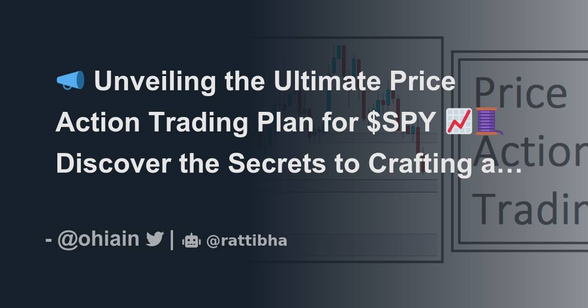 📣 Unveiling the Ultimate Price Action Trading Plan for $SPY 📈🧵 Discover the Secrets to Crafting ...
