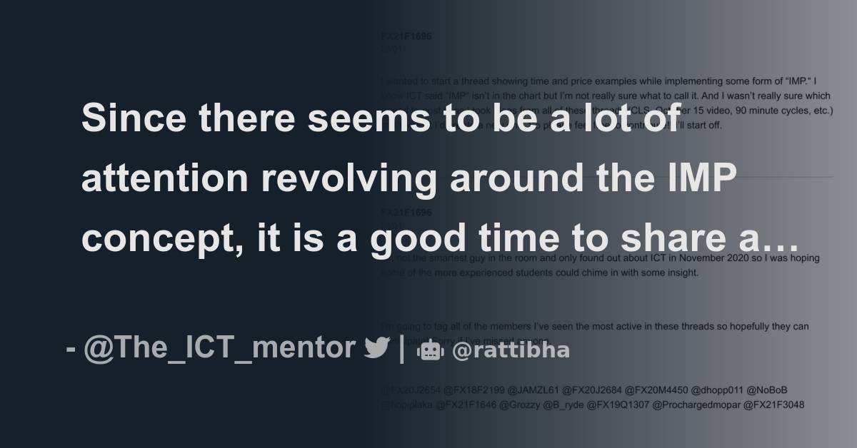 Since there seems to be a lot of attention revolving around the IMP ...