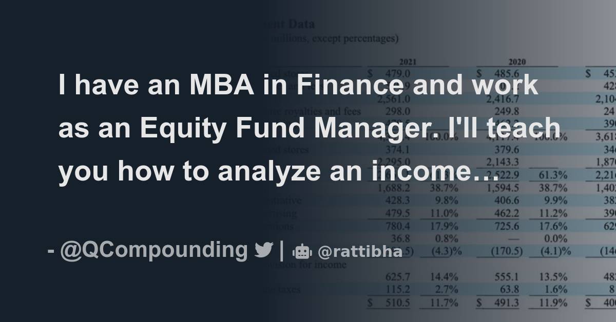 I have an MBA in Finance and work as an Equity Fund Manager. I'll teach you how to analyze an ...