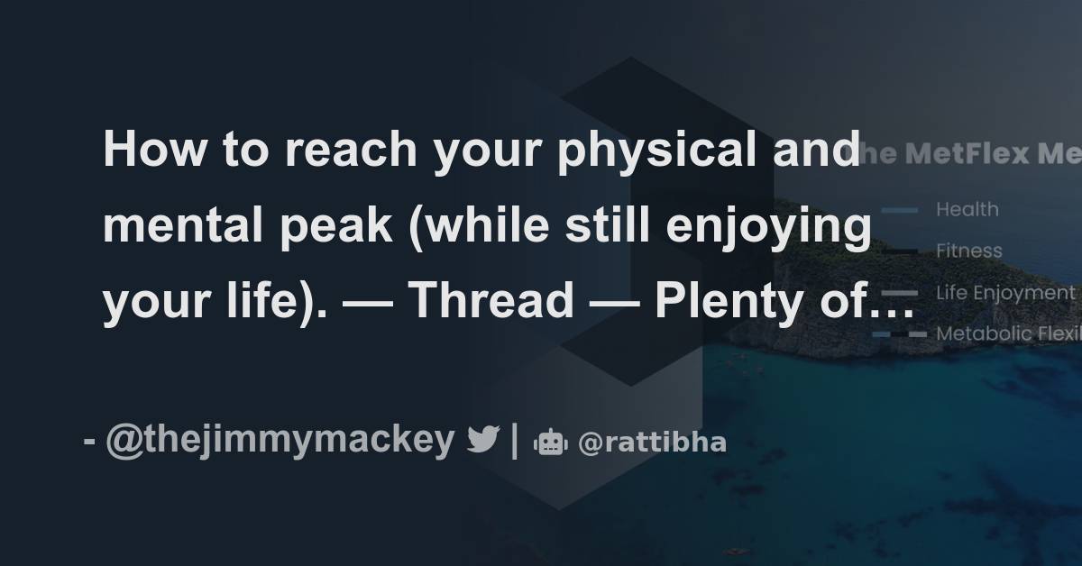 How to reach your physical and mental peak (while still enjoying your ...