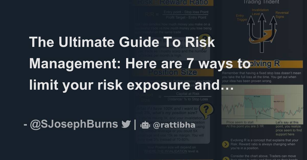 The Ultimate Guide To Risk Management: Here are 7 ways to limit your ...