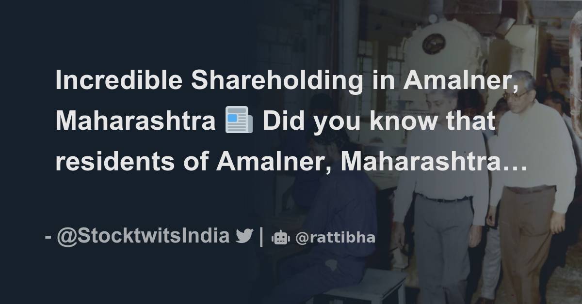 Incredible Shareholding in Amalner, Maharashtra 📰 Did you know that ...