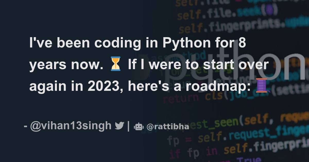 I've been coding in Python for 8 years now. ⏳ If I were to start over ...