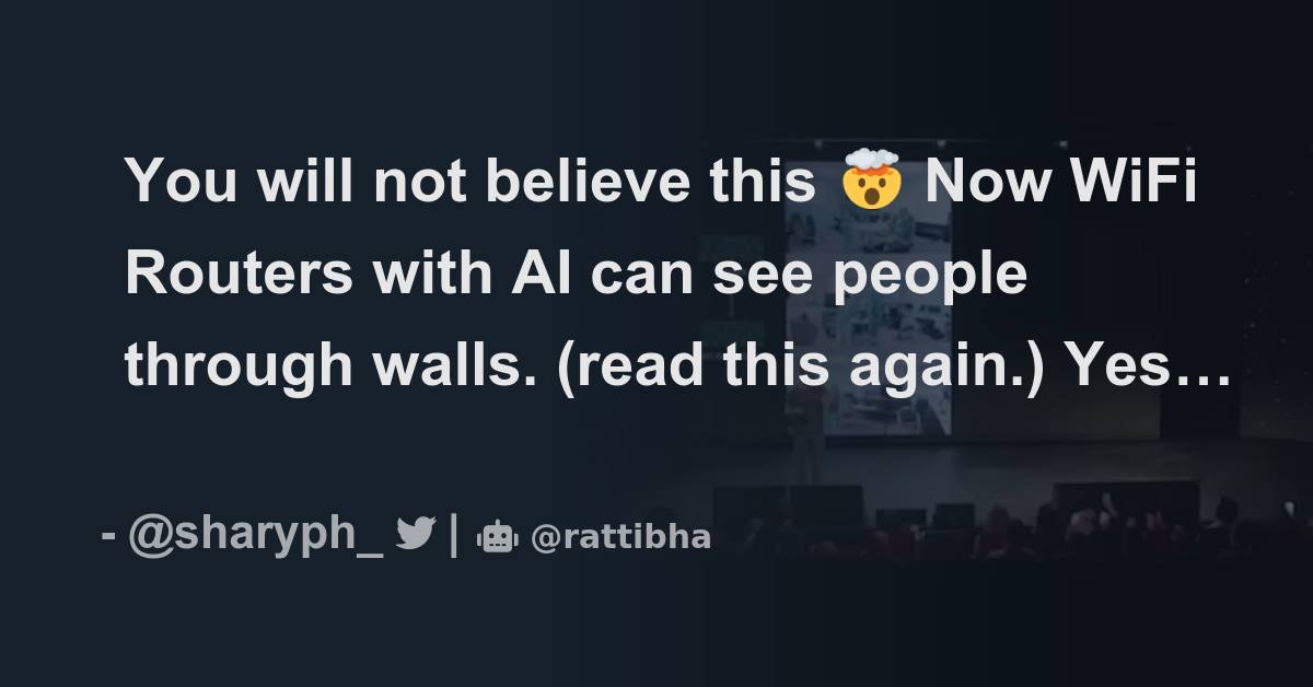 You will not believe this 🤯 Now WiFi Routers with AI can see people ...