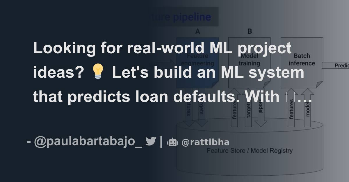 Looking for real-world ML project ideas? 💡 Let's build an ML system that predicts loan defaults ...