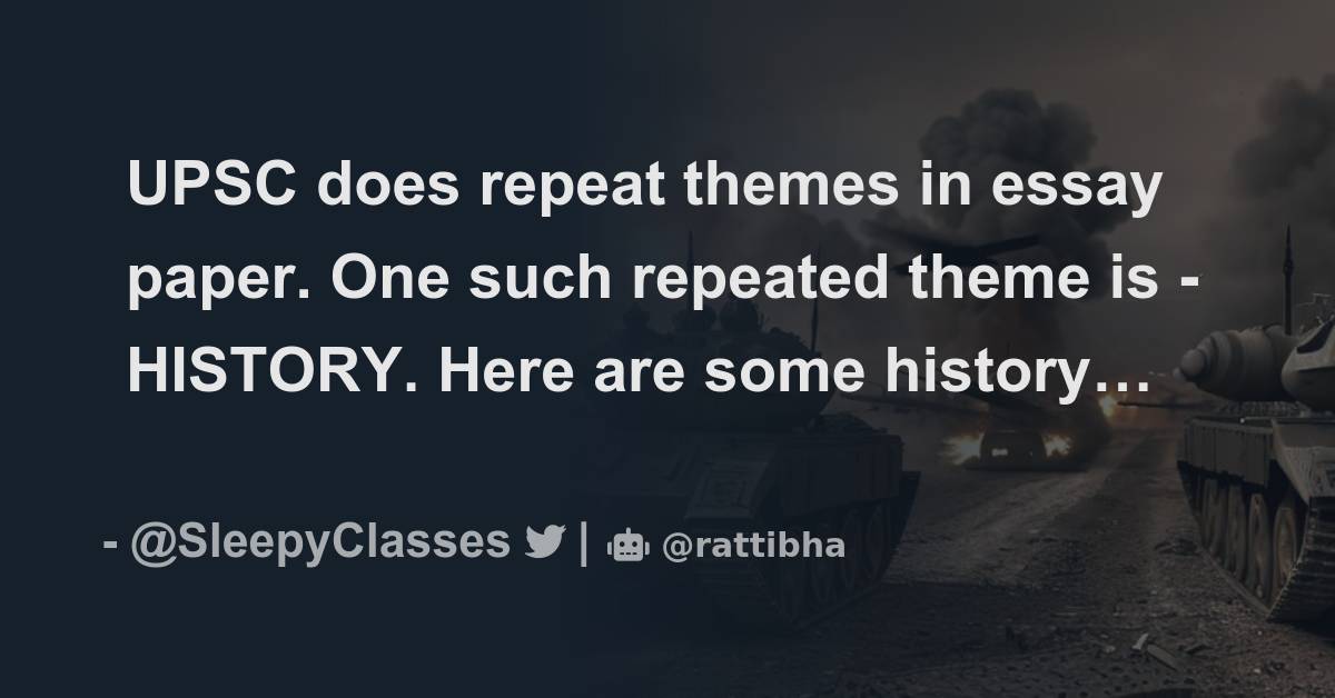 UPSC does repeat themes in essay paper. One such repeated theme is ...