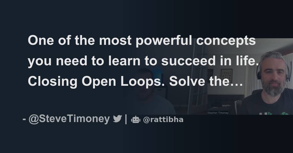 One of the most powerful concepts you need to learn to succeed in life ...
