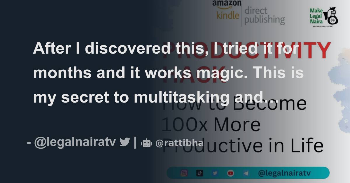 After I discovered this, I tried it for months and it works magic. This ...