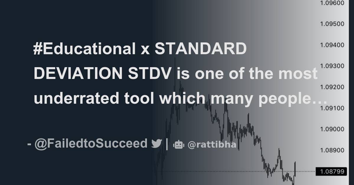 #Educational x STANDARD DEVIATION STDV is one of the most underrated ...