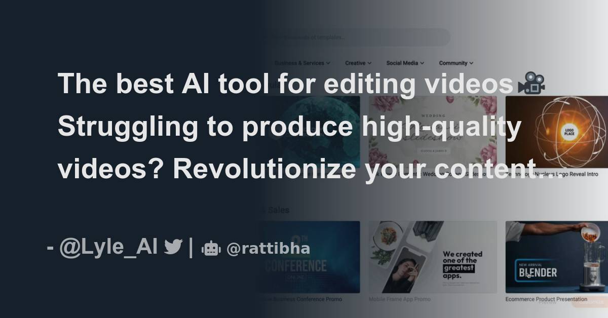 The best AI tool for editing videos🎥 Struggling to produce high-quality ...
