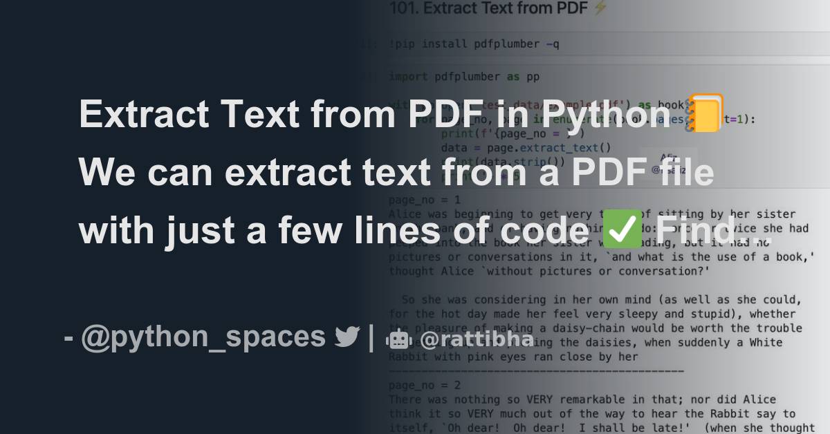 Extract Text From Pdf In Python 📒 We Can Extract Text From A Pdf File 7666